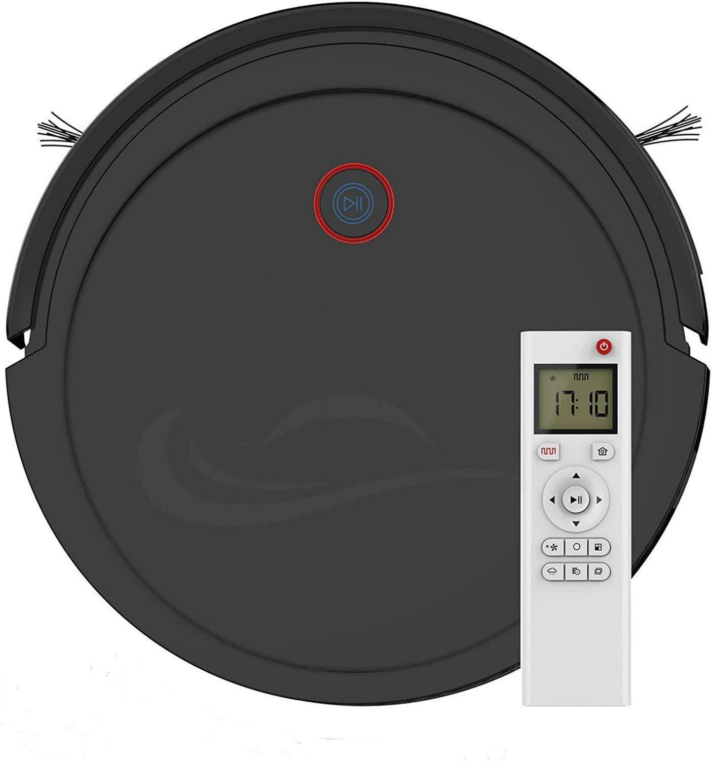 Robot Vacuums, Smart Automatic Robotic Vacuum Cleaner with 3000Pa Suction, Self-Charging Robot Vacuum Cleaner with HEPA Filter Good for Pet Hair, Hard Floors, Carpet,Black