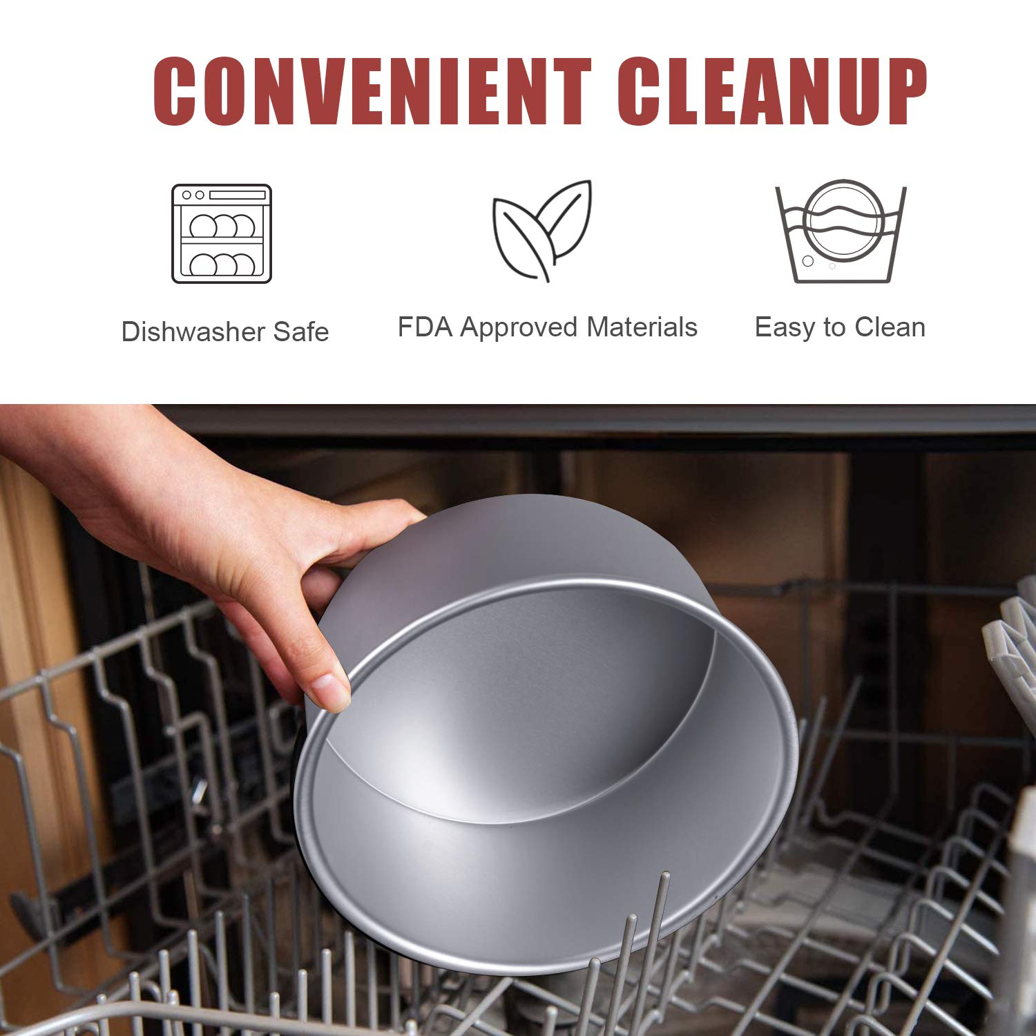 Pressure Cooker, Steamer & Air Fryer Bakeware Accesories Compatible with Ninja Foodi 5&6.5&8 qt(OP101,OP301,OP302,OP401,FD401) (5Set Anodized Aluminum Bakeware)