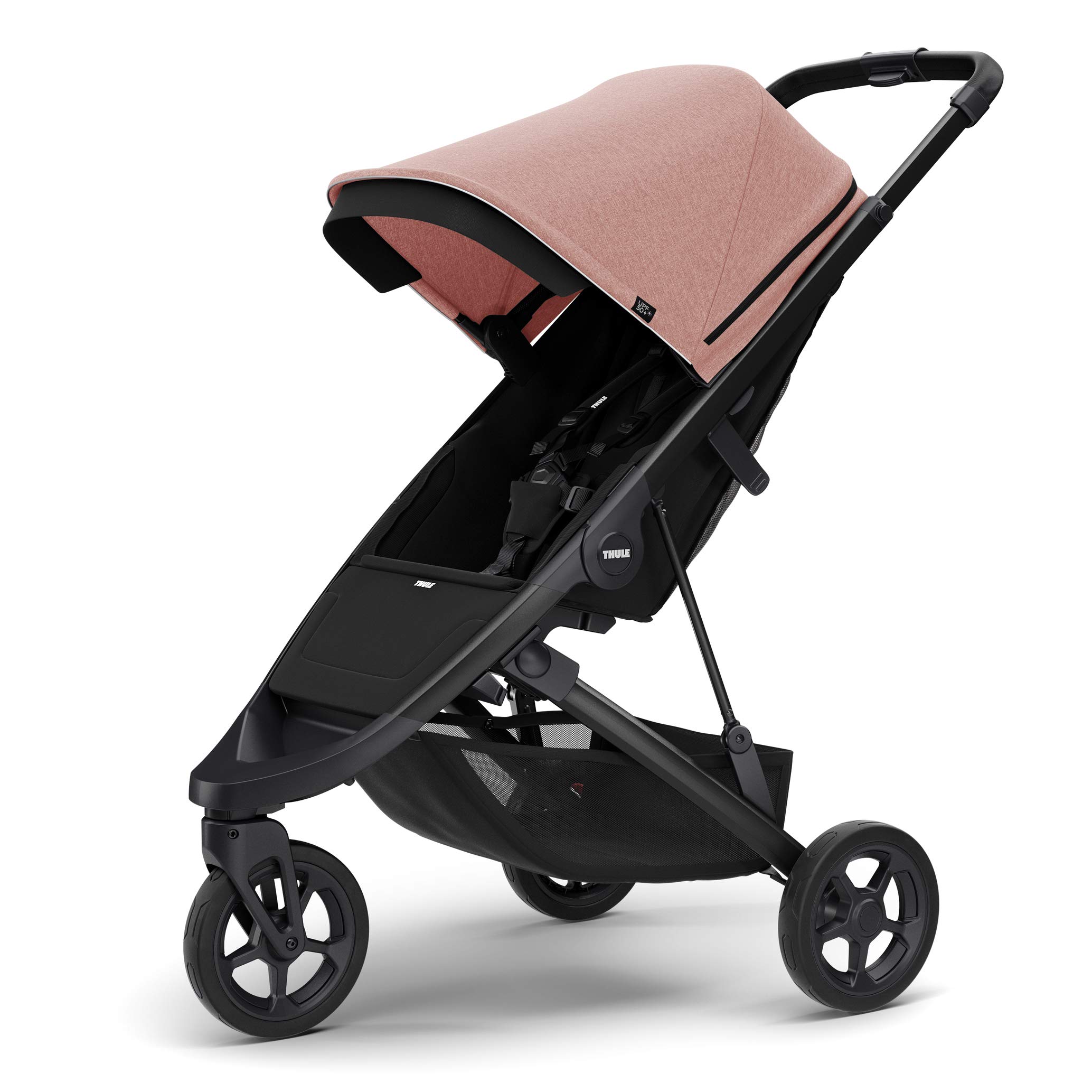 Thule Spring Stroller - Compact Baby Stroller Perfect for Everyday Use - Features 5-Point Harness, Lightweight and Compact Design, Vented Canopy with See-Through Mesh, Padded Reclining Seat
