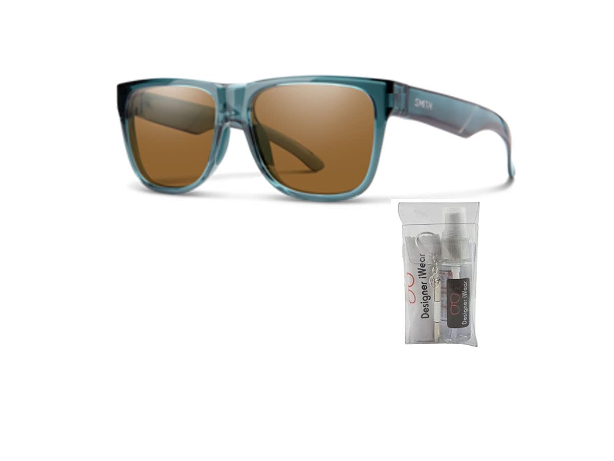 SMITH Lowdown 2 N9P/L5 55MM Matte Tortoise/ChromaPop Polarized Brown Square Sunglasses for Men for Women + BUNDLE with Designer iWear Eyewear Kit
