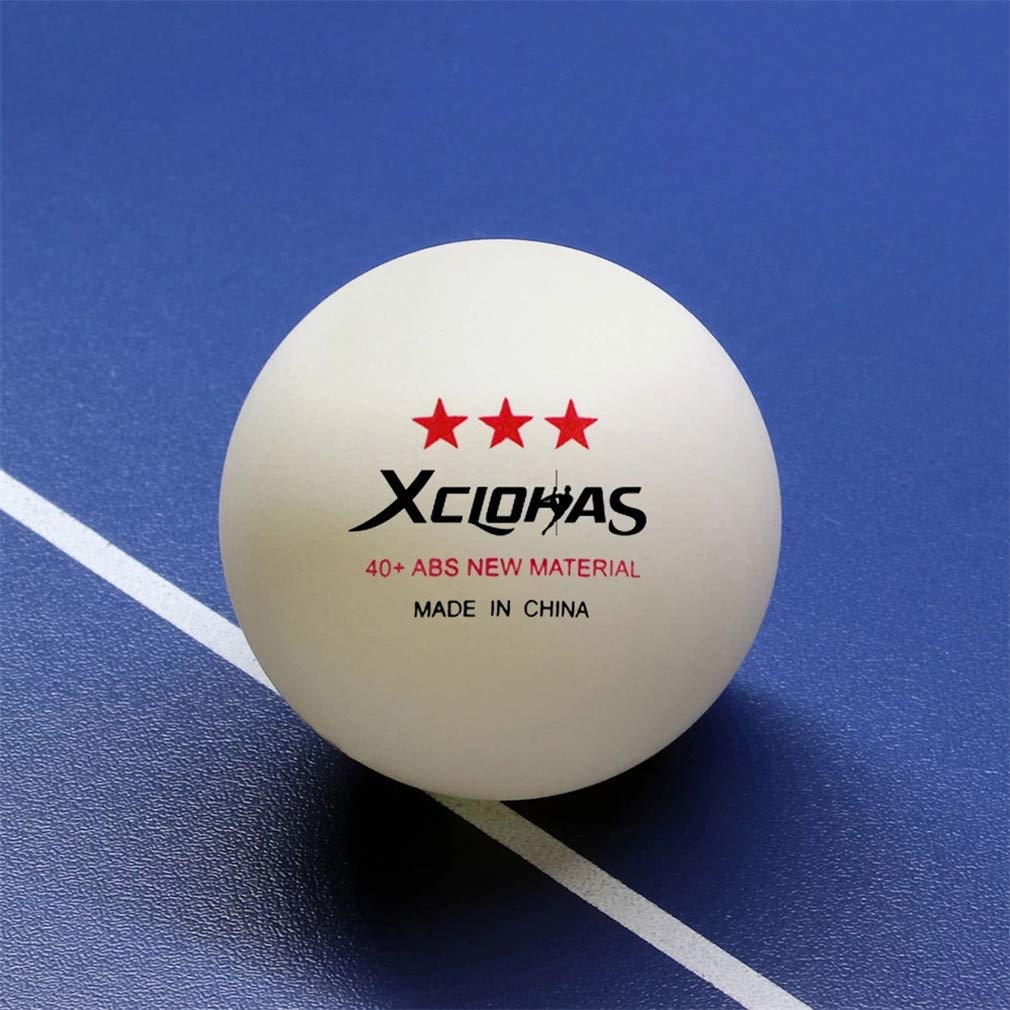 XCLOHAS Advanced Ping Pong Balls 3 Star 2.8G 40MM+ ABS Plastic Table Tennis Balls White 100 Pack Bulk Sale with Drawstring Carry Bag