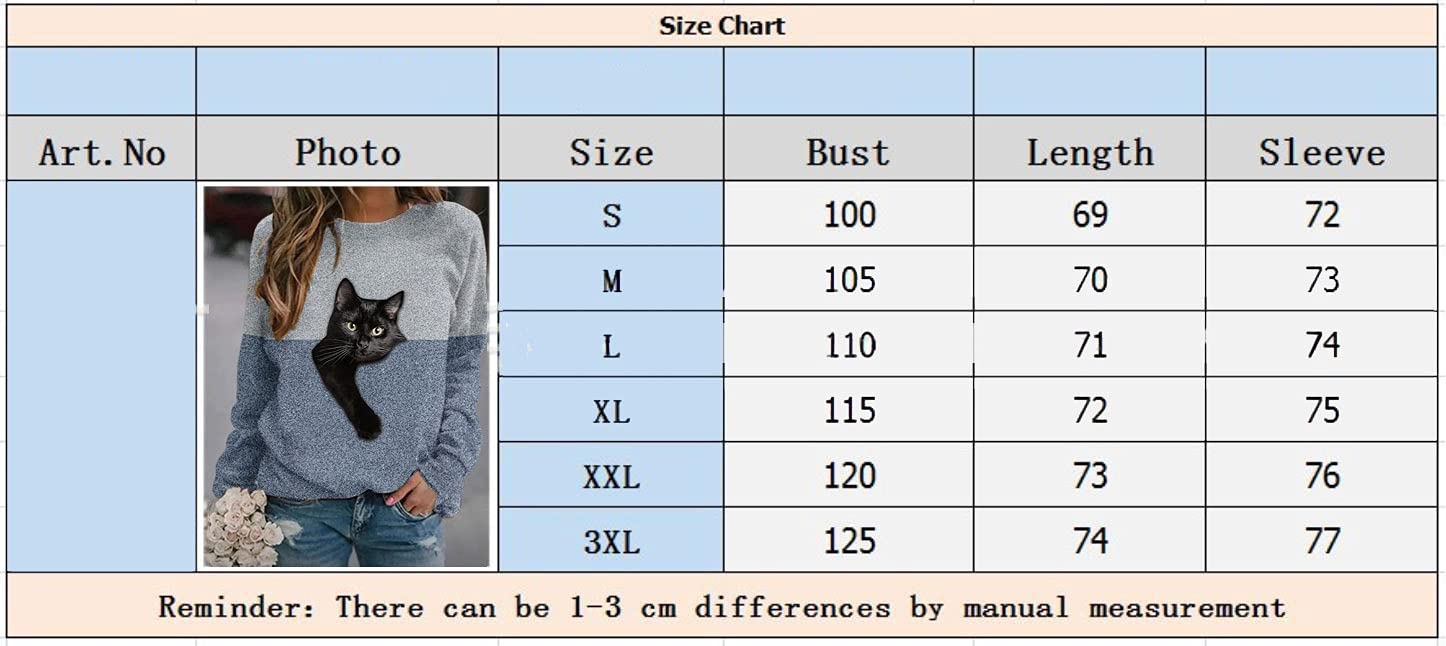 Womens Crewneck Animals Cat Dragonfly Fox Cow Print Sweatshirt Long Sleeve Sweatshirts for Women Casual Tunic