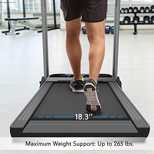 SereneLife Folding Digital Display Electric Treadmill β Fitness Training Cardio Equipment for Home Workouts, Jogging, Walking Exercise β Compact Minimal Profile Running Belt