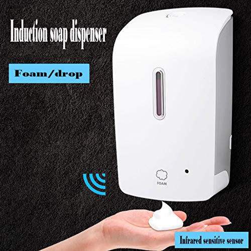 Soap Dispenser Bathroom Intelligent Sensor Soap Box Wall-Mounted Induction Foam Box Hotel School Hospital Kitchen Bathroom Wash Box Kitchen Soap Dispenser