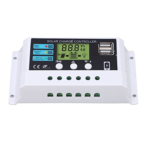 Solar Controller, 12V 24V Self Adaption Overload Protection Solar Regulator Industrial Chip for Industrial (20A)