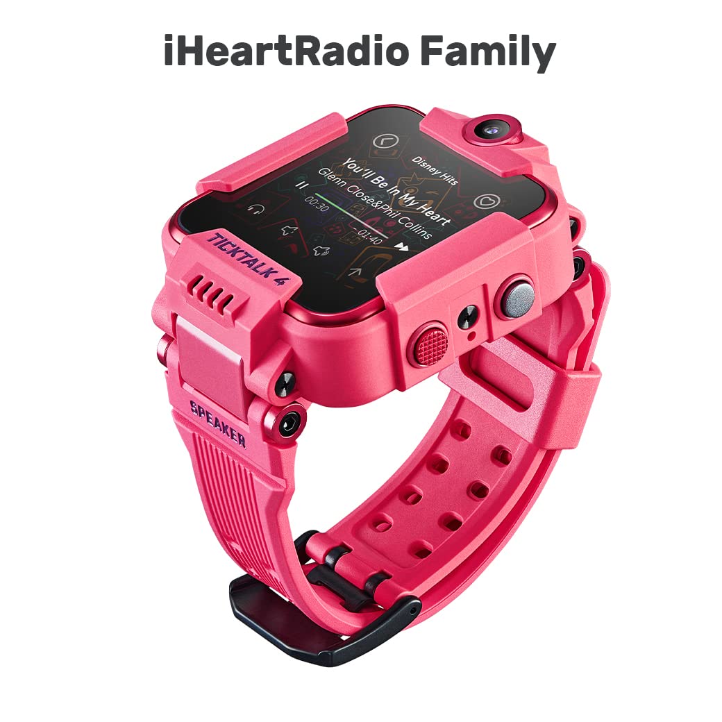 TickTalk 4 Unlocked 4G LTE Kids Smart Watch Phone with GPS Tracker, Combines Video, Voice and Wi-Fi Calling, Messaging, 2X Cameras & Free Streaming Music