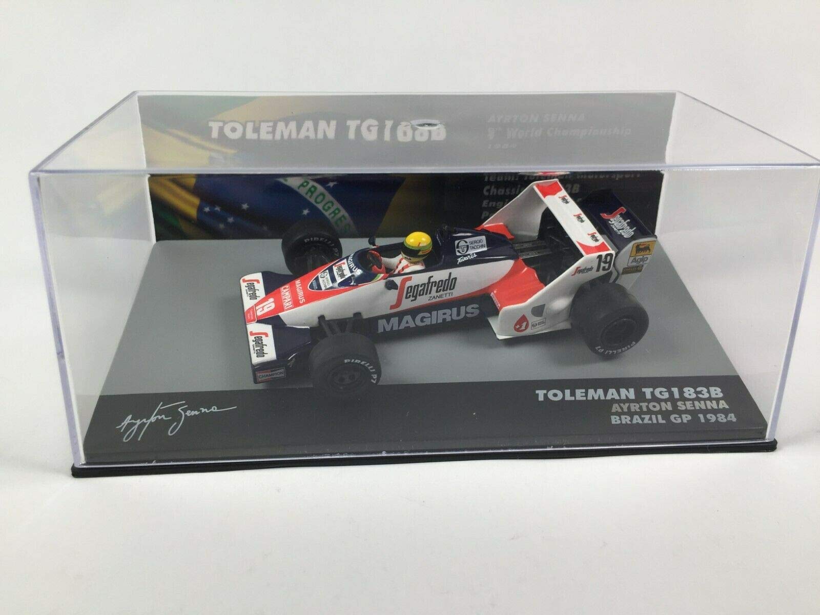 OPO 10 - Car 1/43 F1 TOLEMAN TG183B Ayrton Senna Brazil GP 1984 (717)