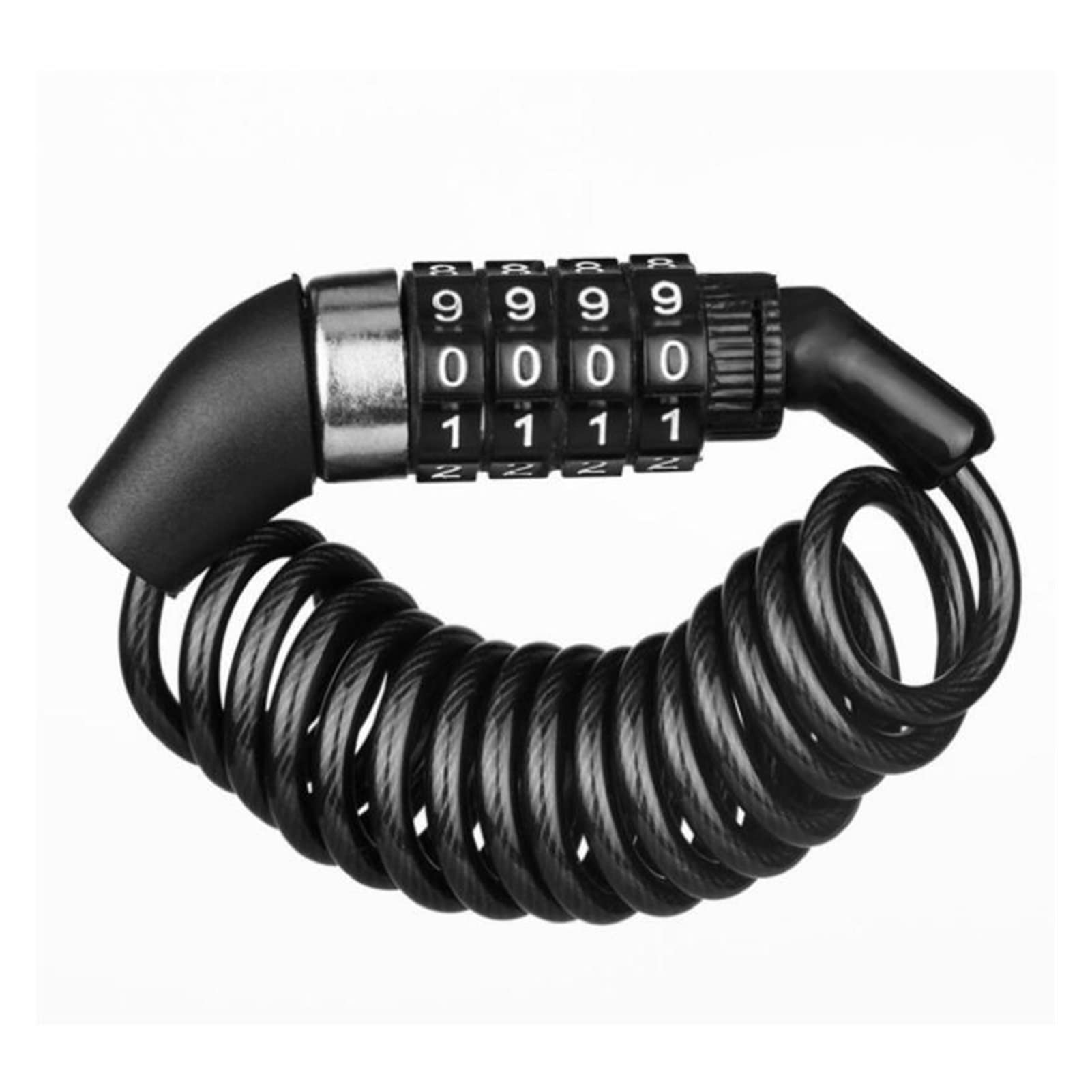 XFTD Bicycle Lock Bicycle Lock Bike Password 4 Digit Lock Combination Number Code Bicycle Lock Steel Cable Chain Security Safety Gadget Convenient and Practical (Color : 1PC)