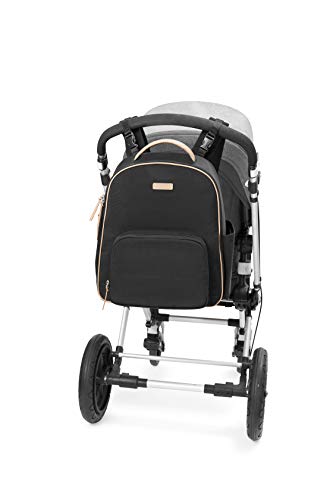 Skip Hop Diaper Bag Backpack: Clarion Clear Organization with See-Through Packing Pouch, Changing Pad and Stroller Attachment, Black