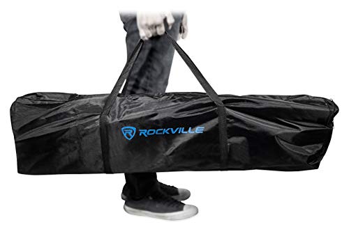 Rockville Adjustable Totem Moving Head Light Stand+Scrim+Bag, 8 ft. Black (RTP82B)