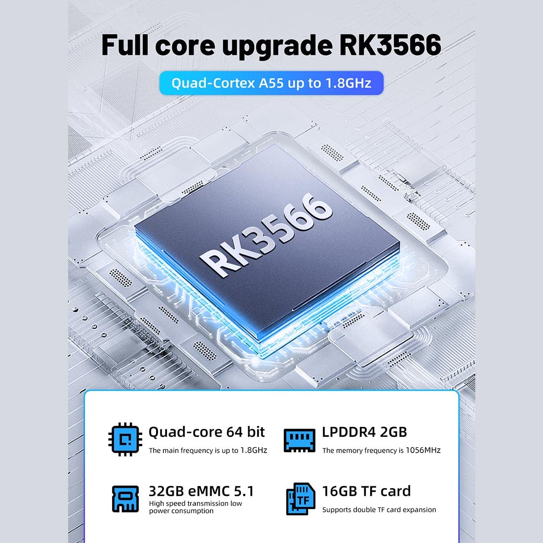 ZUSTER Handheld Game Console 16G+128G RG353VS 25,000 Games 3.5 Inch IPS Screen Open Source Arkos Linux System Nostalgics Arcade Retro Game Machine for Kids Adult