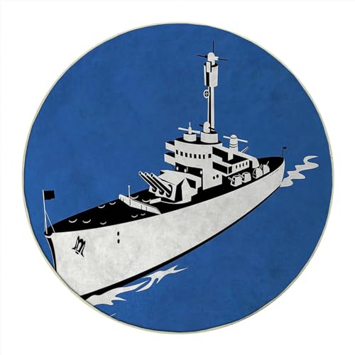 Round Chair Mat for Hard Floors Cartoon Floor Protectors for Chairs Violet Blue White Back Office Chair Mat with Lip for Carpets 4 FT