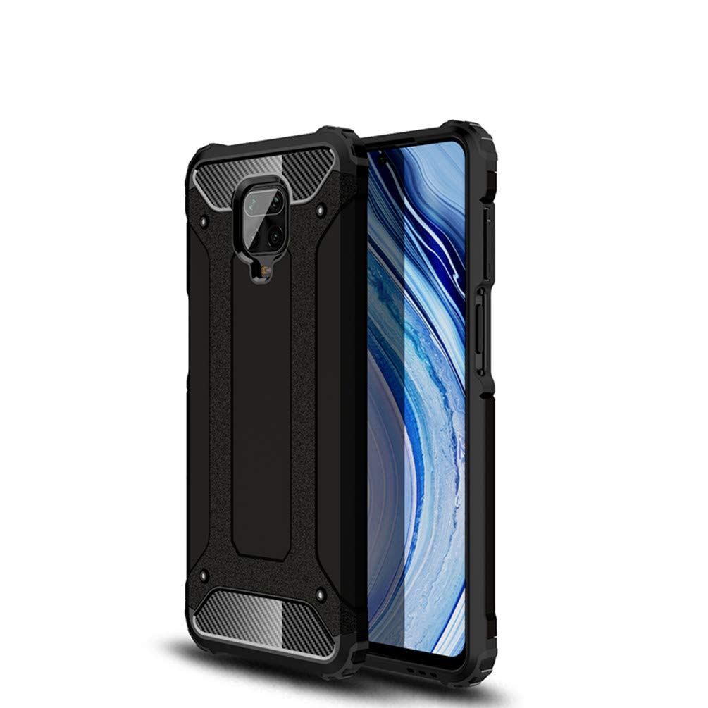 Xiaomi Redmi Note 9 Pro Max Case, TPU +PC Iron Armor Shockproof Designed Case,Full Body Dual Layer Rugged Cover for Xiaomi Redmi Note 9 Pro/Redmi Note 9s/Redmi Note 9 Pro Max Case (Black)