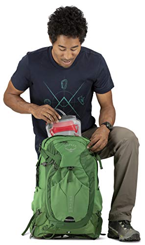 Osprey Manta 24L Men's Hiking Backpack with Hydraulics Reservoir, Green Shade, One Size