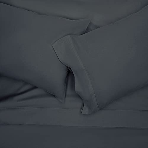 Sunday Home 400 Thread Count 100% Cotton Sheets Damask Stripe Sky Blue Queen Sheets Set 4 Piece - Ultra Soft Long Staple Sateen Weave Luxury Bed Sheet Set with 16" Deep Pockets - Oeko Tex Certified