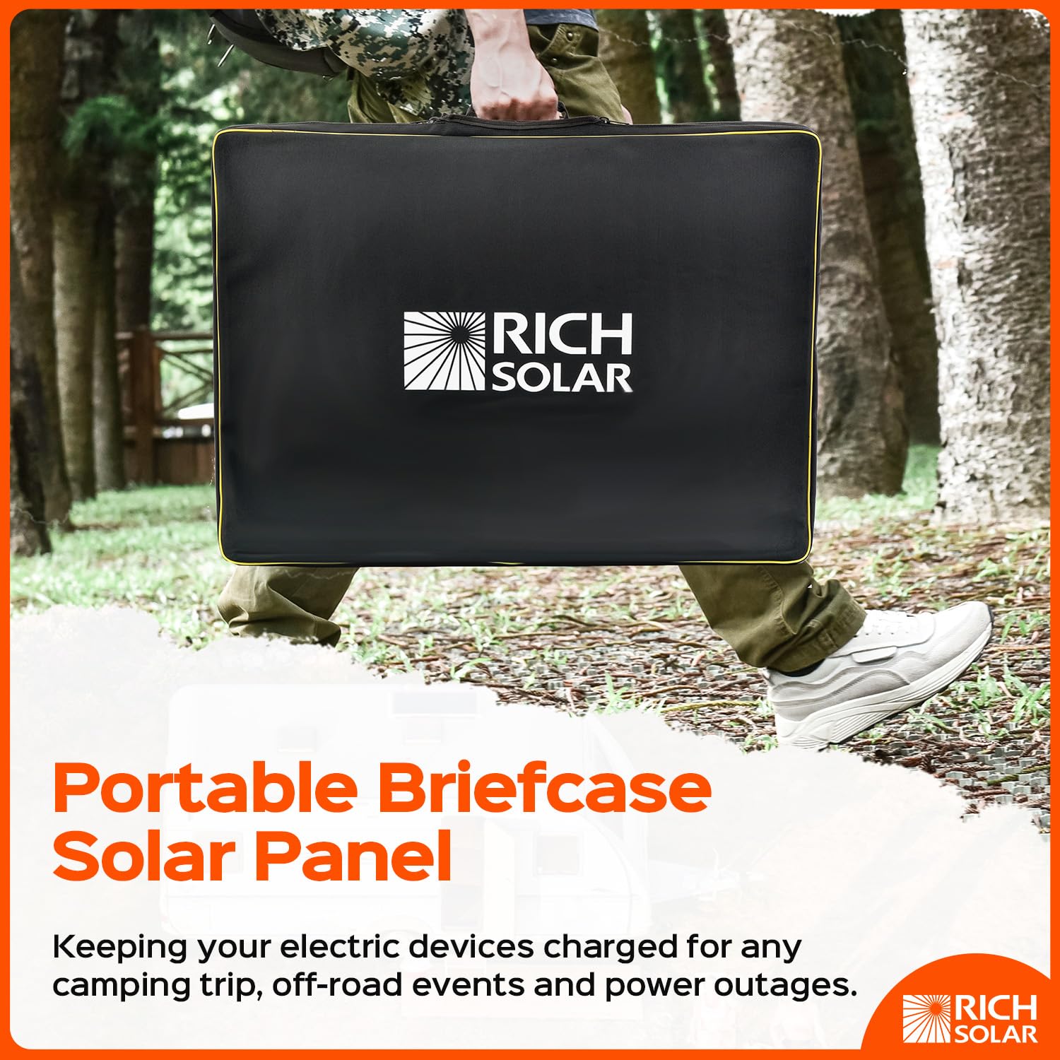 RICH SOLAR 2 Pieces 100 Watt 12 Volt Polycrystalline Solar Panel Black Frame for RV Trailer Camper Boat Off Grid