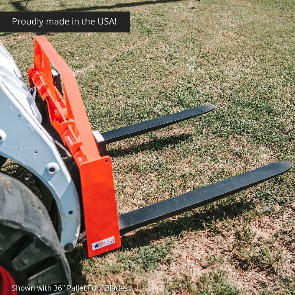 Titan Attachments UA USA Made Orange Pallet Fork Frame Attachment, 48†Fork Blades, Rated 4,000 LB