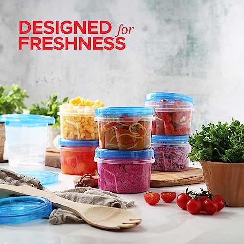 Tafura Twist Top Soup Storage Containers with Lids [16 Oz - 10 Pack] Reusable Freezer Containers for Food with Screw On Lids, 16 Ounce Food Storage Container with Cover, Leakproof, BPA Free