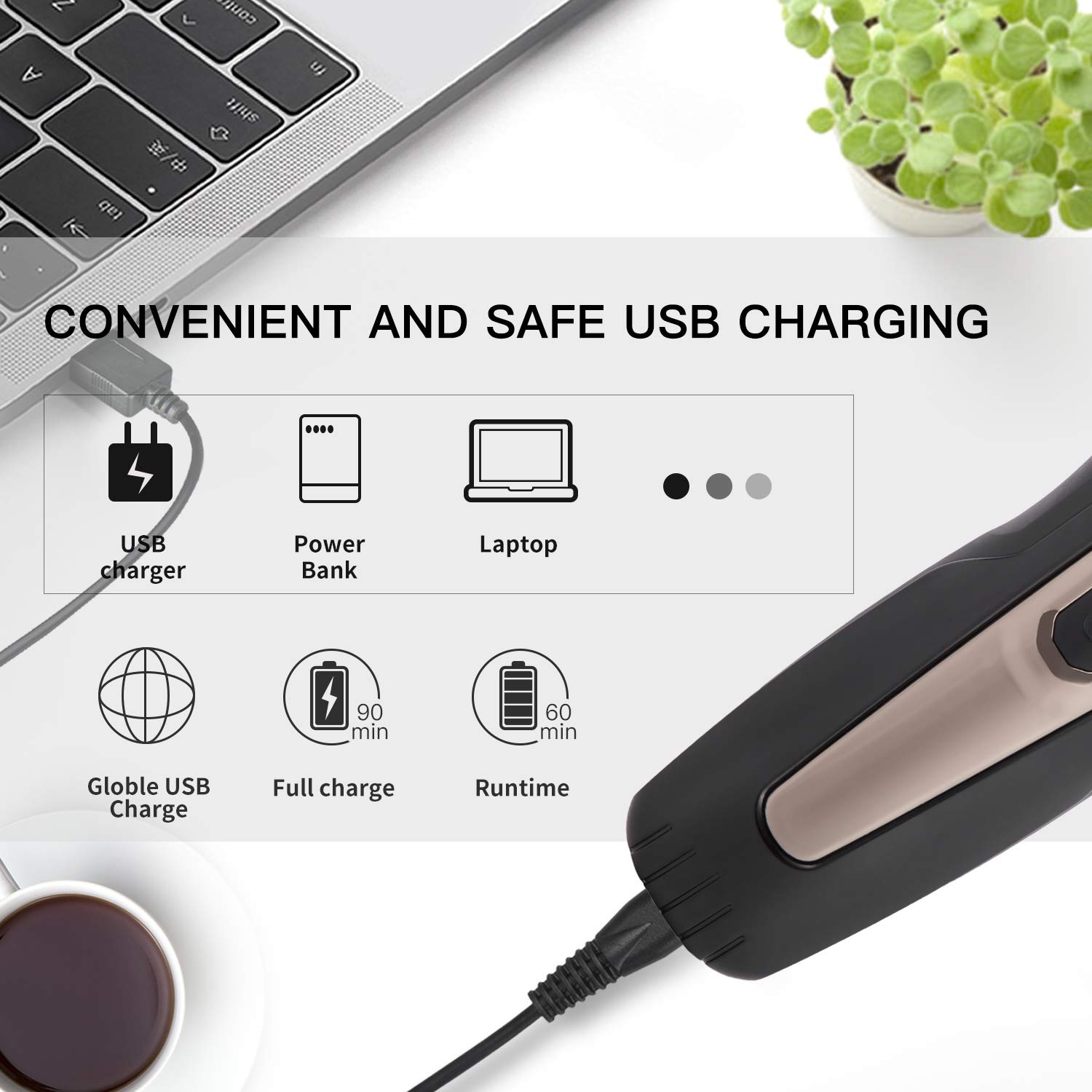 Roziahome Electric Razor for Men Professional Foil Shaver Rechargeable Beard Trimmer Waterproof Electric Shaver with Pop-up Trimmer One-Key Lock