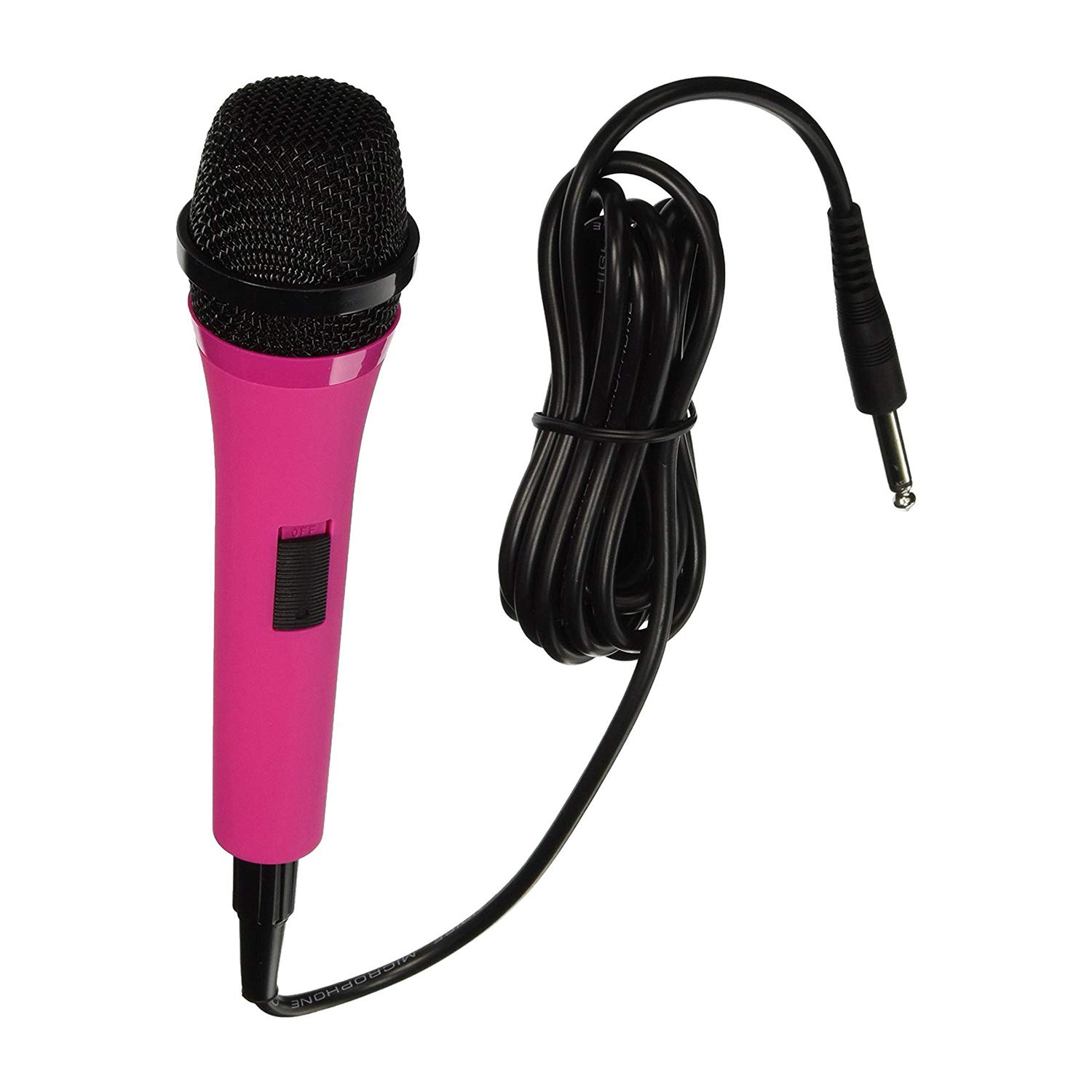 Singing Machine SMM-205 Uni-Directional Dynamic Karaoke Microphone w/ 10 ft Cord - Pink (Non Retail Package)