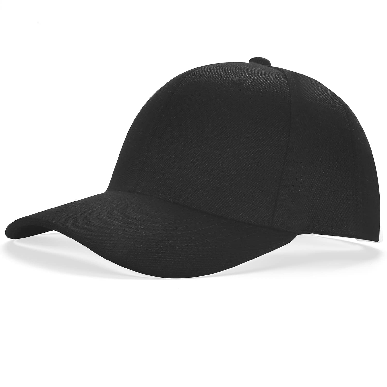Women's Baseball Caps Trendy Unisex Hat Men's Sun Hat Fashionable Tweed Fabric Summer Winter Adjustable Size Trucker Hats(Black 01