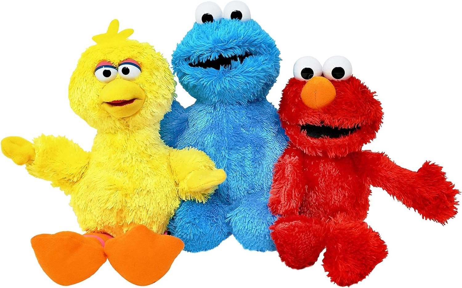 Sesame Street Classic Plush - 3 Pcs Set - Includes Elmo, Big Bird, and Cookie Monster