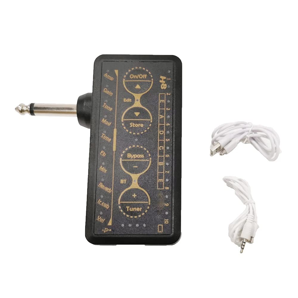 ZYZMH Portable Guitar Amplifier Mini Headphone Amp Built-in Delay Tuner Phaser Reverb Effect Support IR Cabinet Guitar Plugging