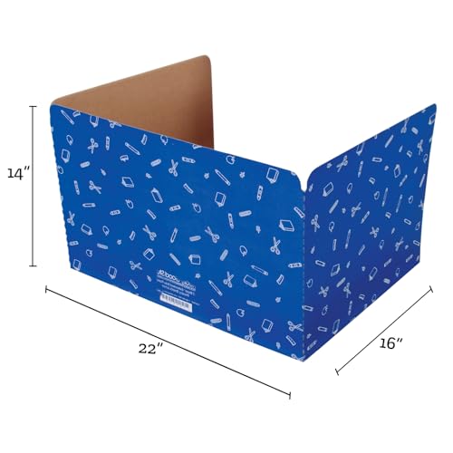 Really Good Stuff Standard Privacy Shield, 3 Colors, Set of 12, Matte Finish in Red, Green & Blue - Desk Dividers