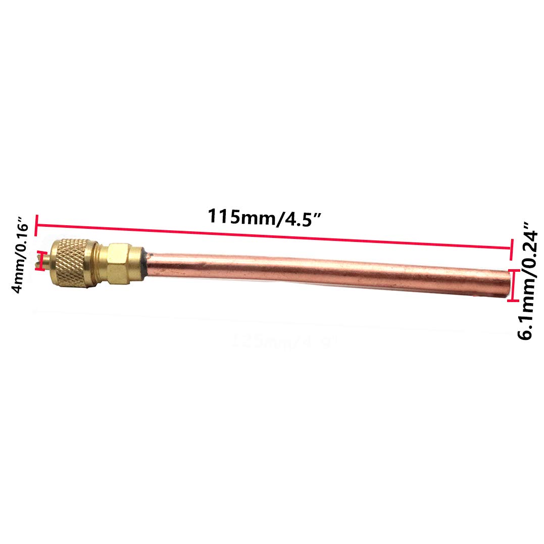Rannb Air Conditioner Filling Access Valve Spare Part Monodirectional 6mm Tube OD - Pack of 5