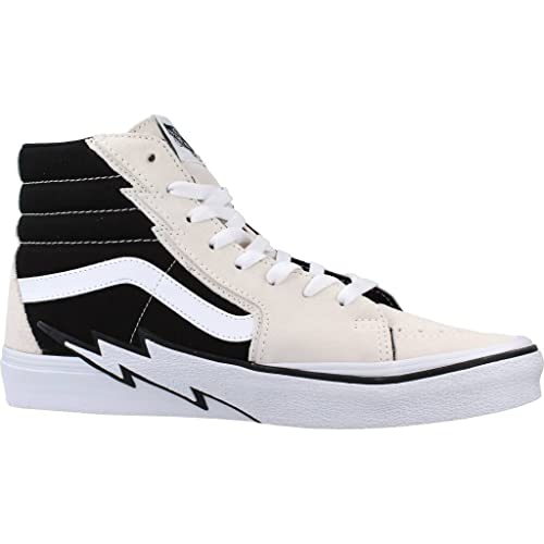 Vans Unisex Sk8-Hi Bolt Antique White and Black Skate Shoes 10.5