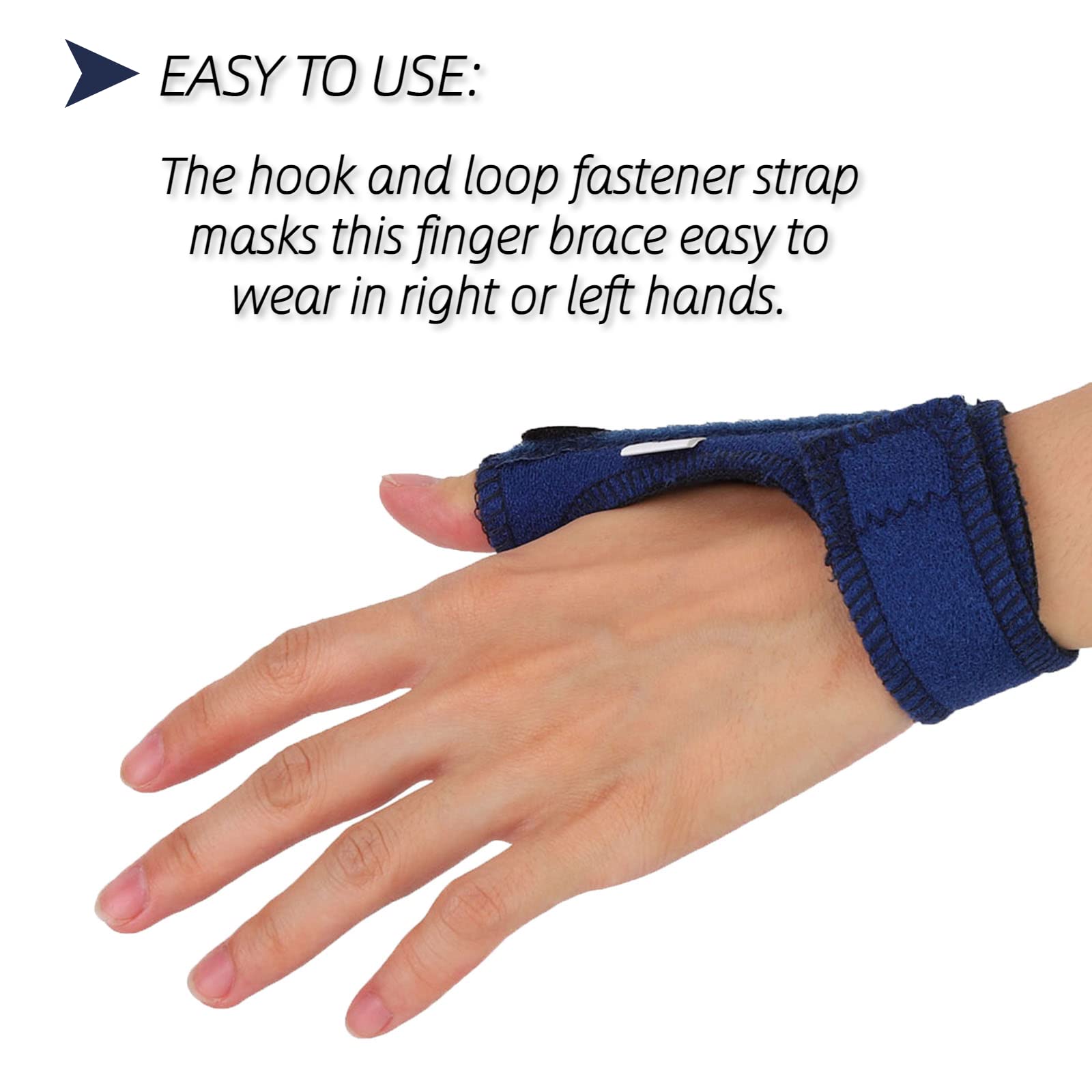 Weohoviy Thumb Brace, Trigger Finger Splint for Kids, Support Brace for Straightening Broken Fingers, Injuries, Arthritis, Trigger Finger(S) blue