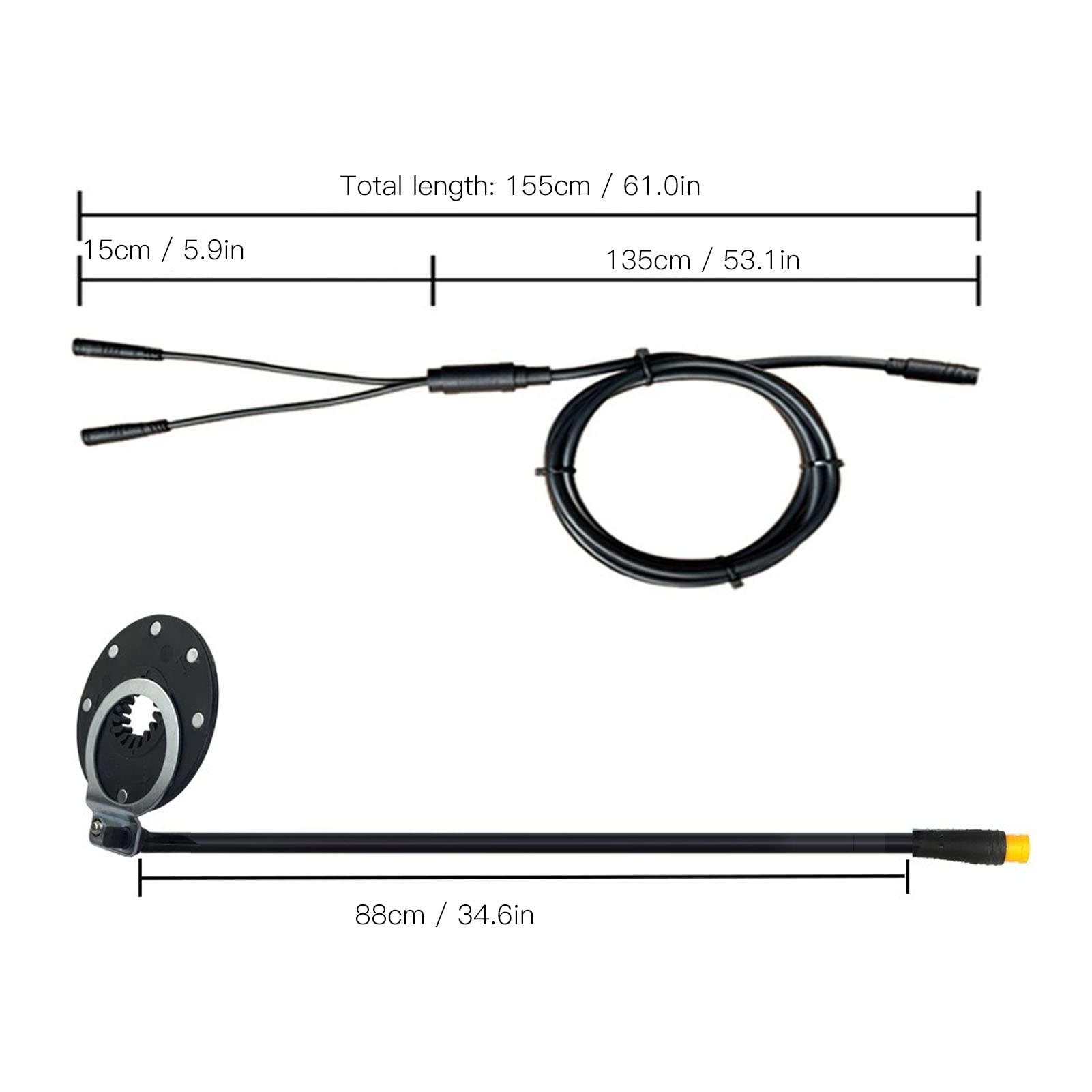 WERI Bike Lithium Battery Modified Controller Kit, Heat Dissipation Electric Bike Motor Controller Set Grooved Design with EN06 Meter for Folding Vehicles