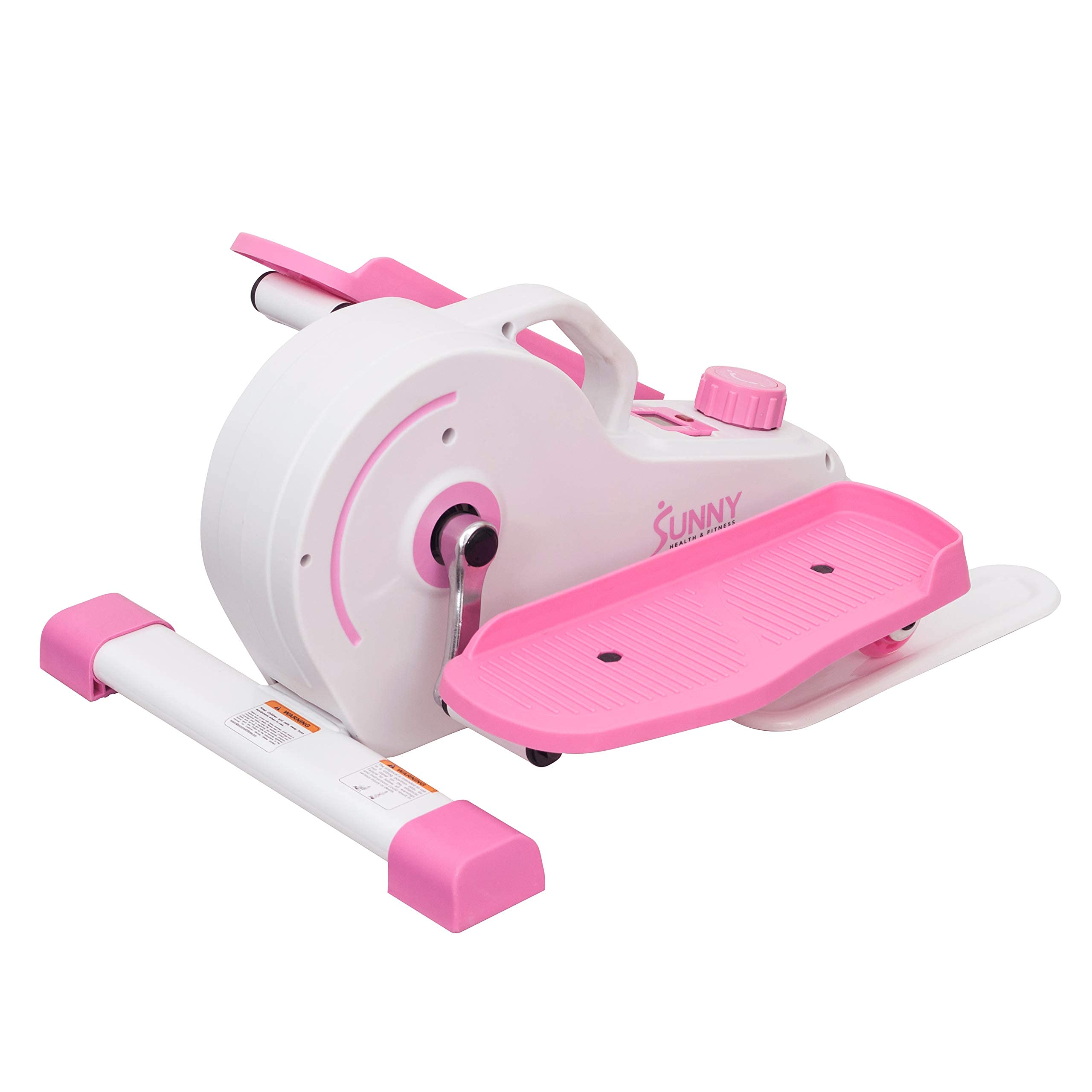 Sunny Health & Fitness Pink Under Desk Elliptical Machine - P2030 (Renewed)