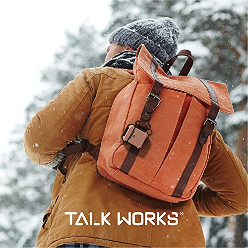 TALK WORKS AirPods Case Cover with Keychain - Rugged Protective Hard Skin for AirPods Keychain Case Clip Carabiner Wireless Charging Compatible with Apple Air Pod Carrying Case Series 1 & 2 - Rose
