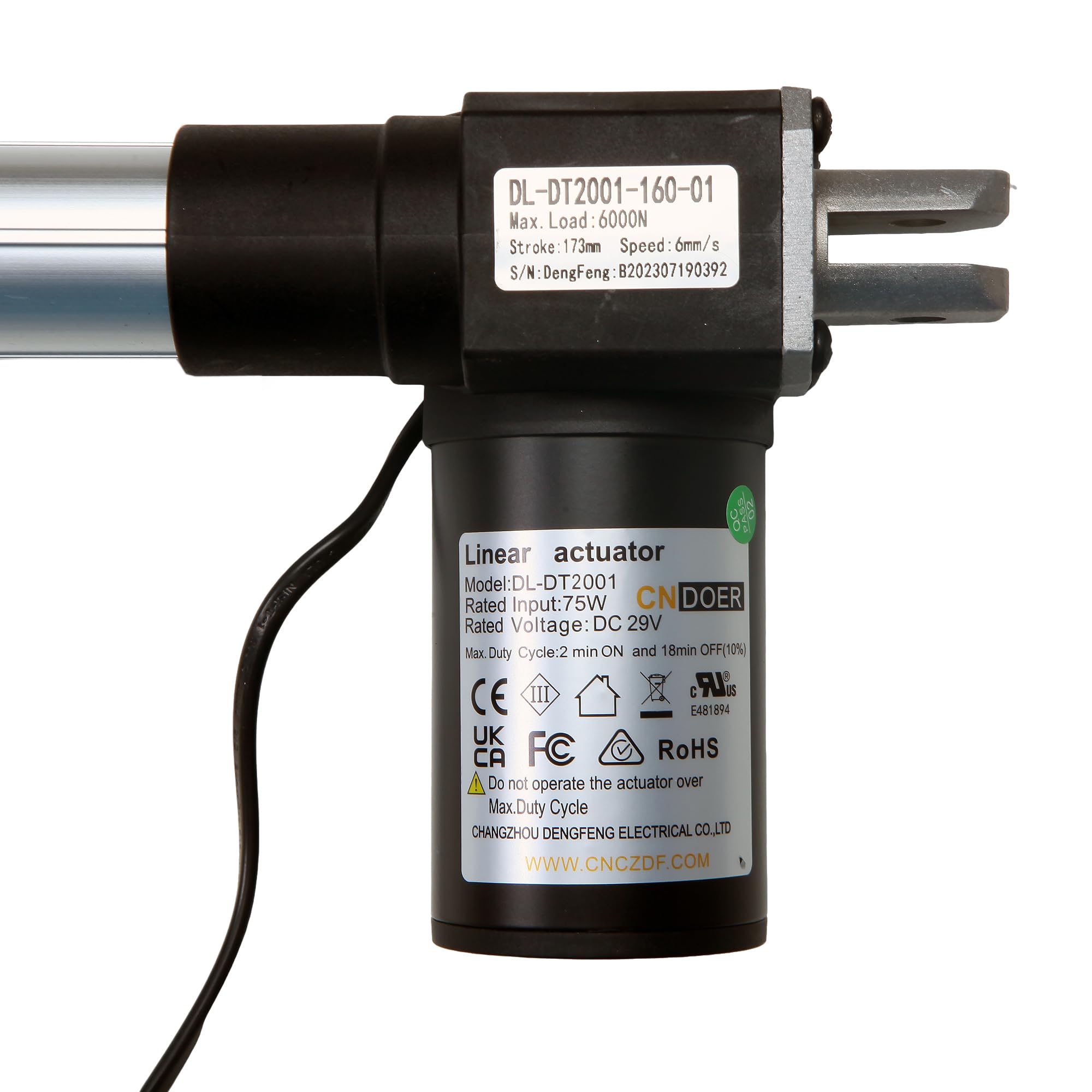 Uetmulik Power Recliner Lift Chairs Motor Model DL-DT2001-160-01 Linear Actuator Replacement