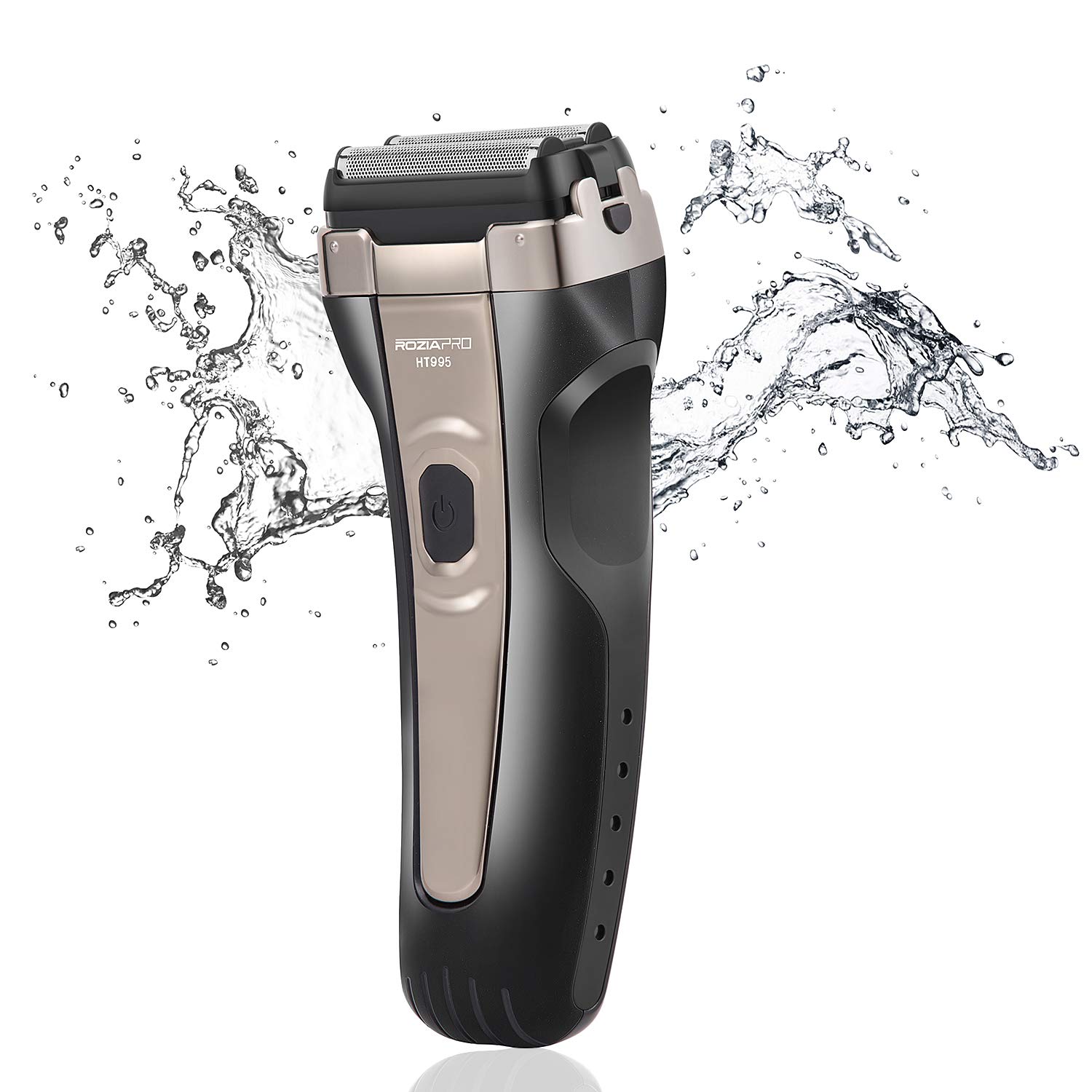 Roziahome Electric Razor for Men Professional Foil Shaver Rechargeable Beard Trimmer Waterproof Electric Shaver with Pop-up Trimmer One-Key Lock
