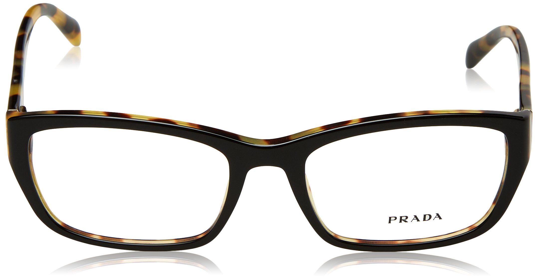 Prada PR18OV Eyeglass Frames NAI1O1-54 - Top Black/Medium Havana PR18OV-NAI1O1-54