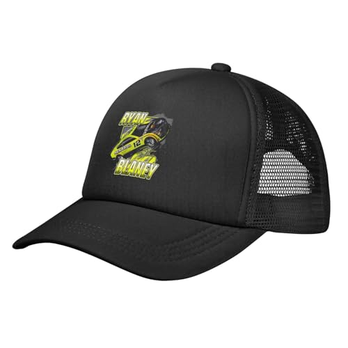 Ryan Blaney 12 Men's Adjustable Mesh Back Cap Curved Bill Snapback Mesh Baseball Cap Breathable Sun Hat