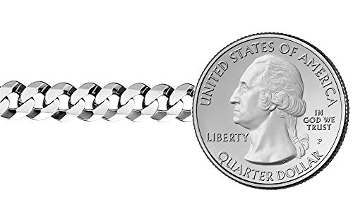 Savlano 925 Sterling Silver Curb Cuban Link Chain Bracelet for Men & Women - Made in Italy Comes With a Gift Box (8, 7.5mm)