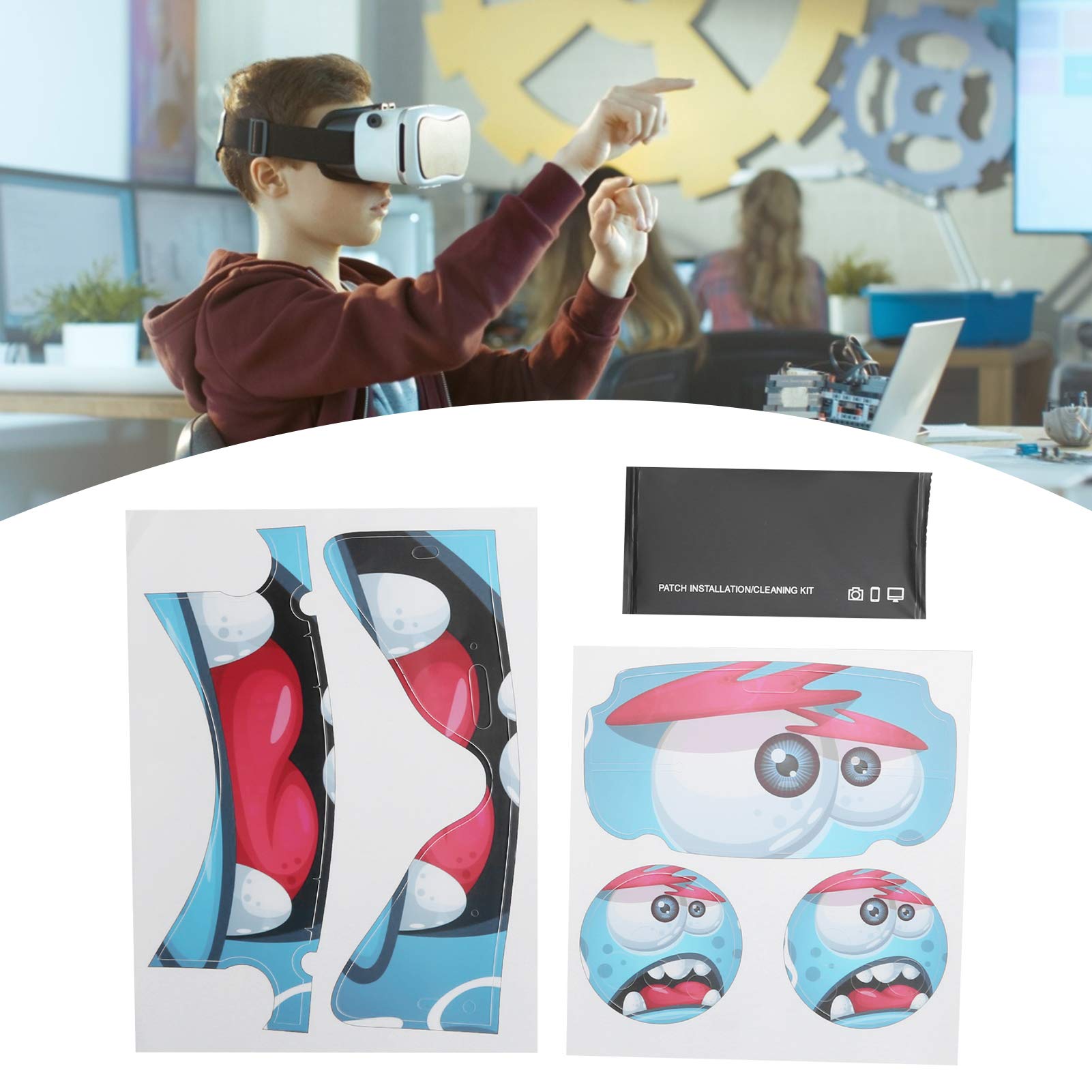 VR Headset PVC Stickers, VR Controller Headset Stickers for Quest 2 Vr Game Controller for Quest 2 Vr Game Headset