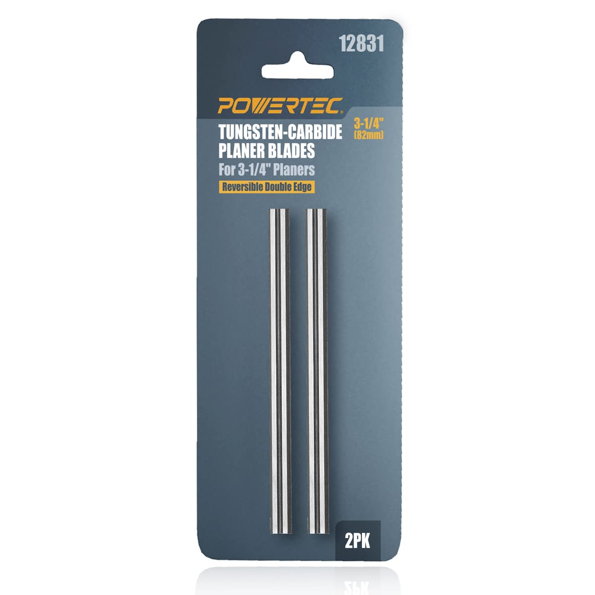 POWERTEC 128310 3-1/4-Inch Carbide Planer Blades for Bosch PA1202, Set of 2