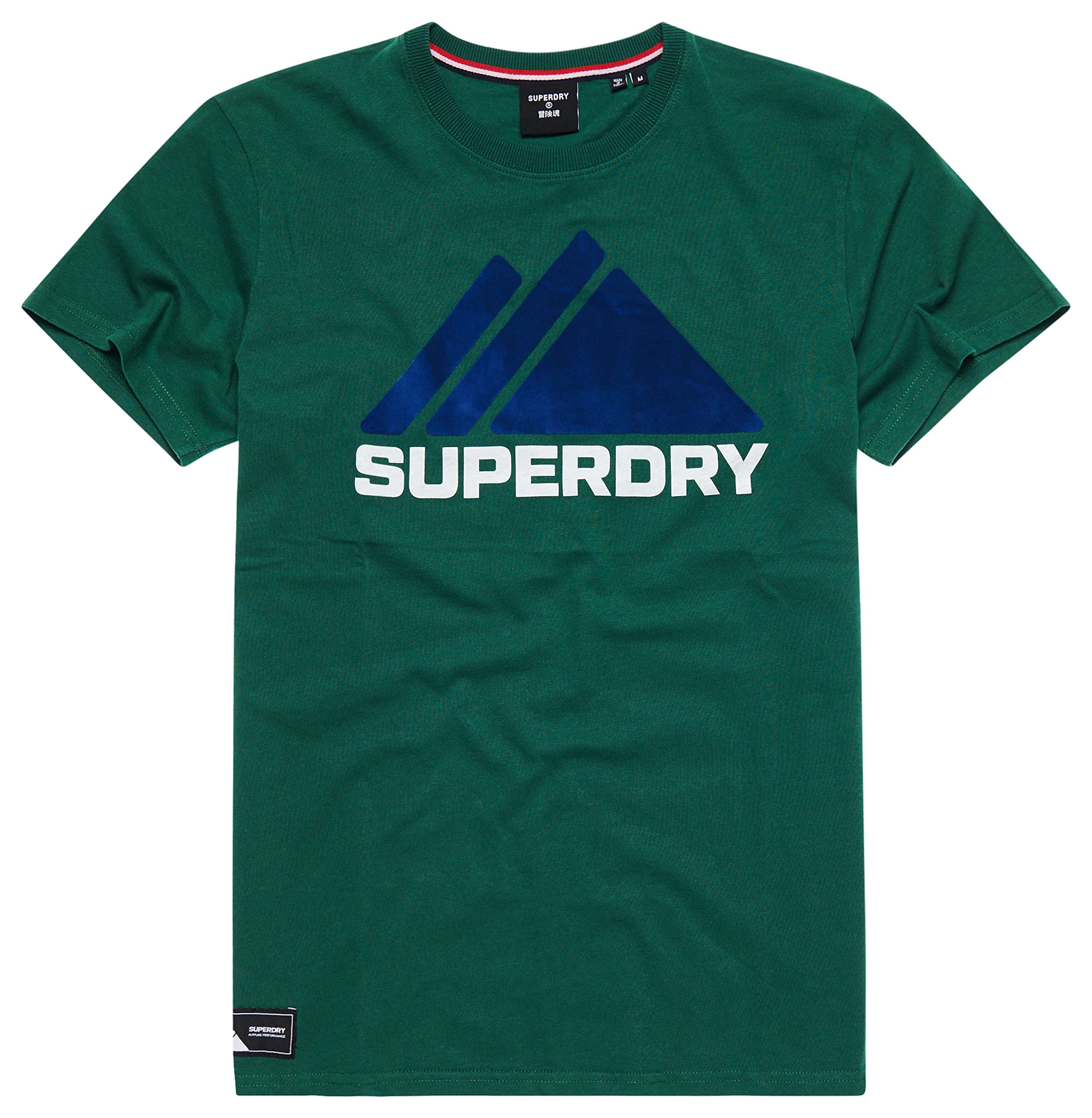 Superdry mens Mountain Sport Tee T Shirt, Dark Green, X-Small US