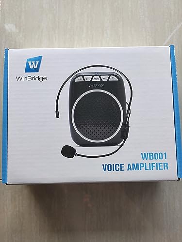 WinBridge Voice Amplifier with Portable Microphone, School Supplies, Rechargeable Speaker for Teachers, Classroom, Tourguide, Personal Voice Amplifier and Teacher Microphone Headset