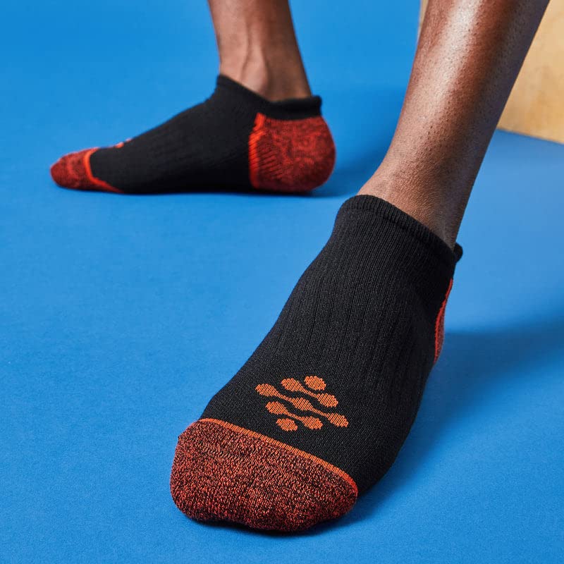 True Energy Men's Colorful Performance No Show Socks with Tab- 3 Pair