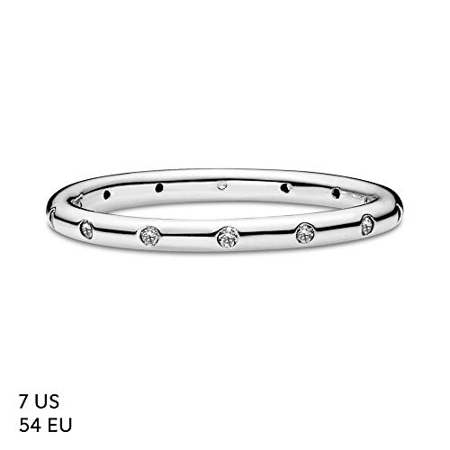 PANDORA Droplets Ring, Sterling Silver, Cubic Zirconia, Size 7