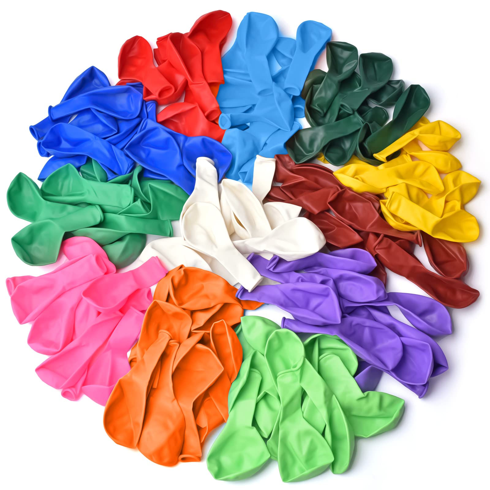 Tamodan Thickened balloons, 120 PCS Balloons Assorted Colors, Latex Balloons for Kid's Birthday Party, Exquisite Rainbow Balloon, 12 Inches & 12 Kinds of Rianbow Colorful Party Balloons Decorations.