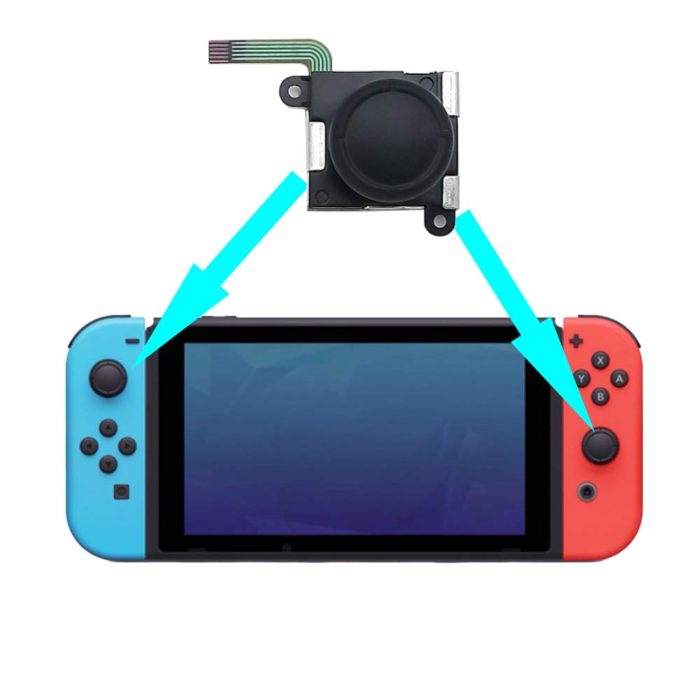 Replacement Joystick for Nintendo Switch Joy-Con Controller,YTTL 3D Replacement Analog Thumb Stick for Nintendo Switch Joy-Con Controller Include Screwdriver Sets Tools Repair Kits