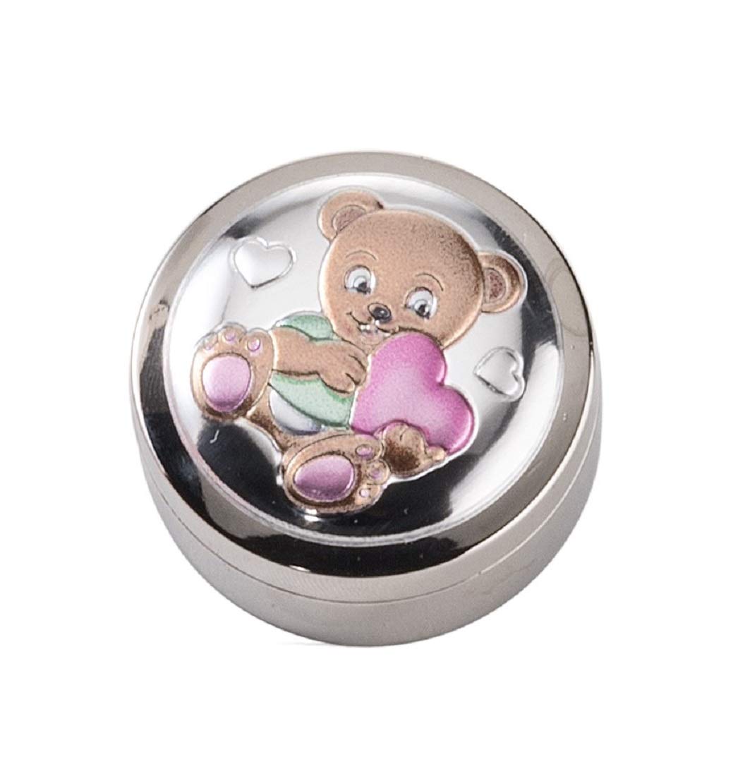 Silver Touch USA Sterling Silver First Tooth First Curl Keepsake Box, Blue