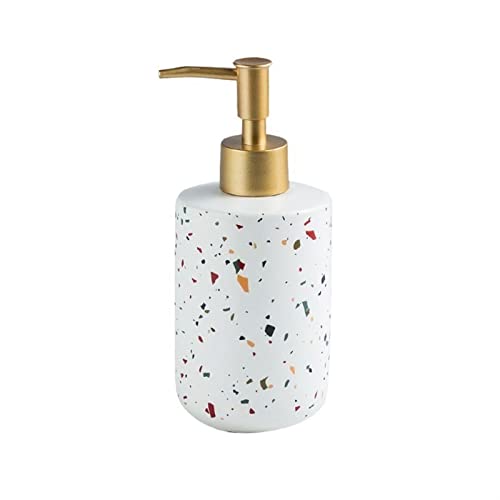 Soap Dispenser 370ML/380ML/400ML Ceramic Split Bottle Shower Gel Press Pump Bottle Lotion Bottle for Bathroom, Kitchen, Toilet Soap Bottle (Size : Brass)
