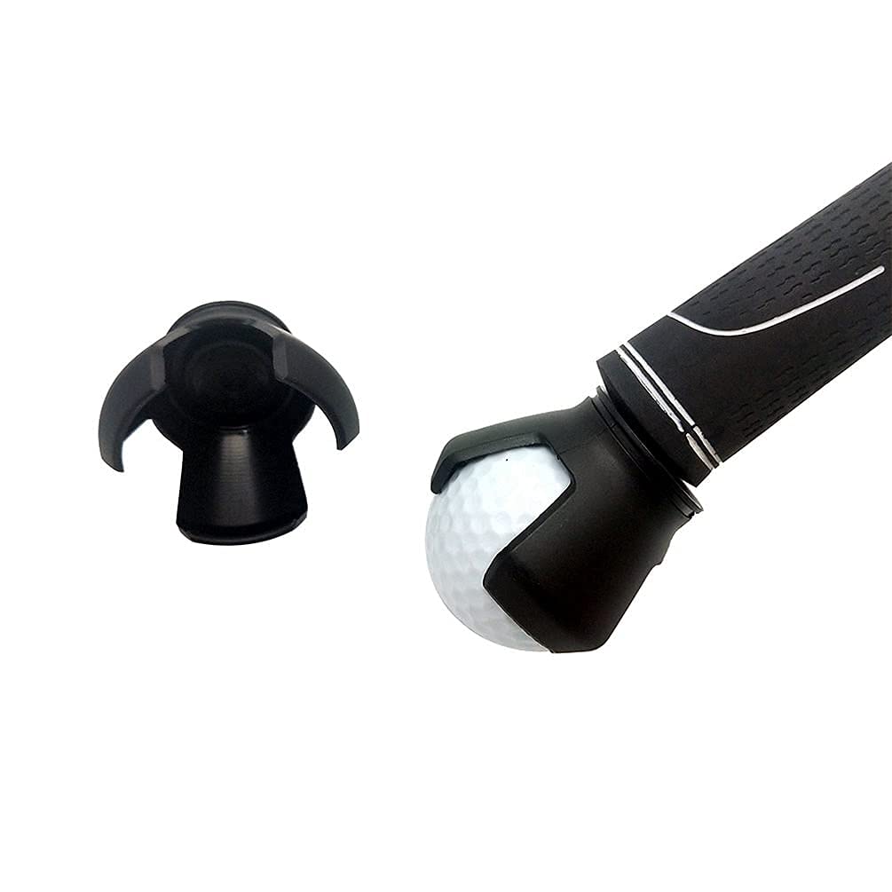 Vanknono 4 Pieces Golf Ball Retriever Golf Ball Pick Up Grabber, Golf Ball Claw Sucker Tools Putter Grip Attachment for Golf Lovers